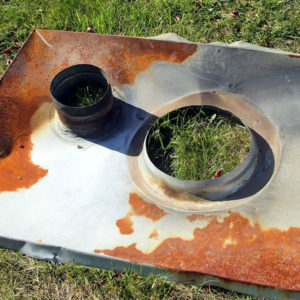 Rusty Chimney Repair | Chimney Chase Top Replacement | Chimney Leak